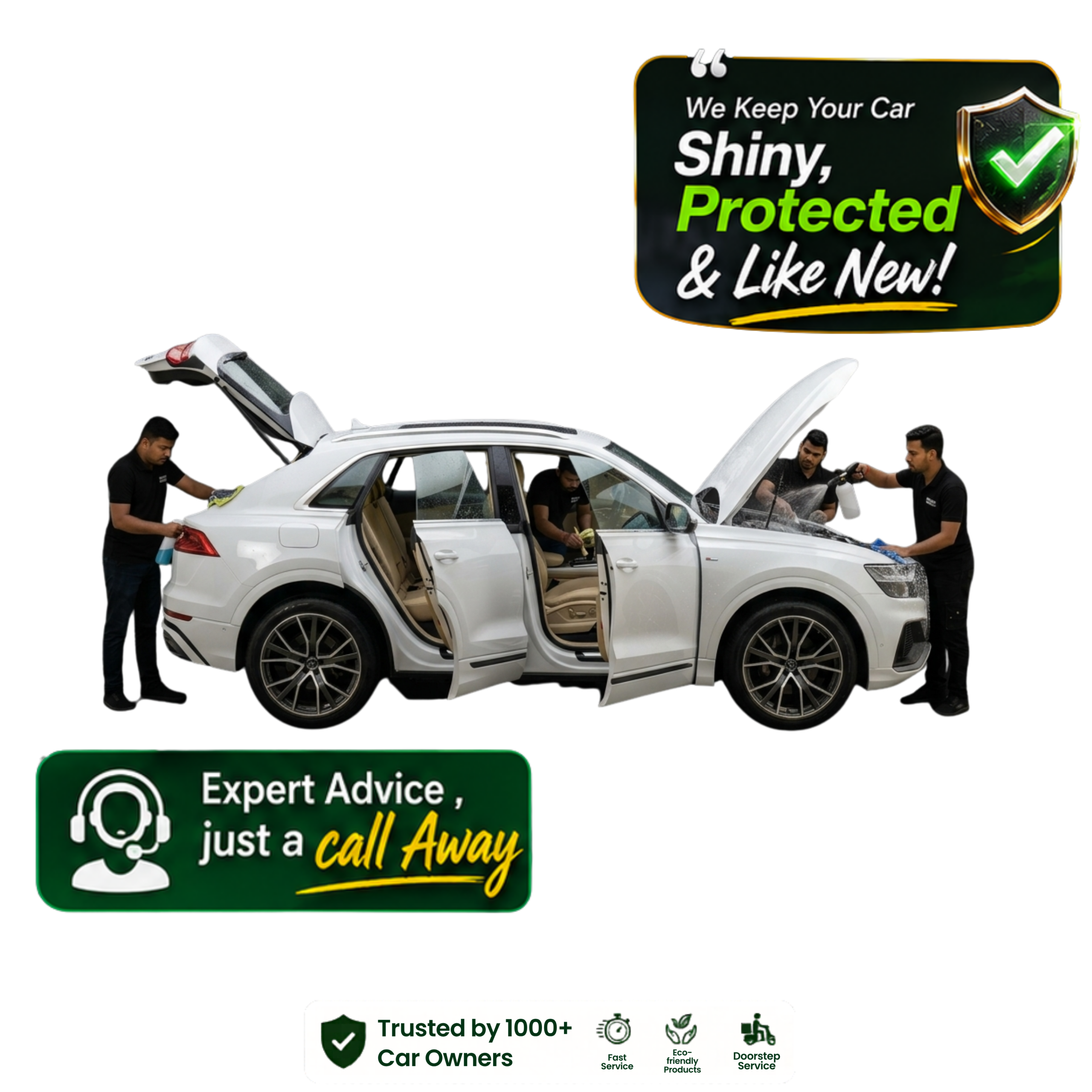 Services - Premium Car Wash in Kolkata | Poriscar Doorstep Service